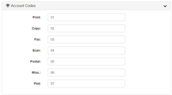 Configure Account Codes